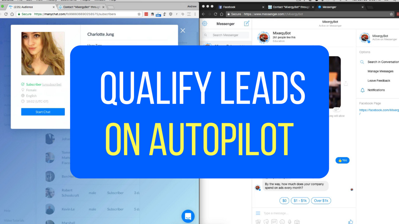 How To Qualify Leads On Autopilot with Facebook Messenger - Bot Academy